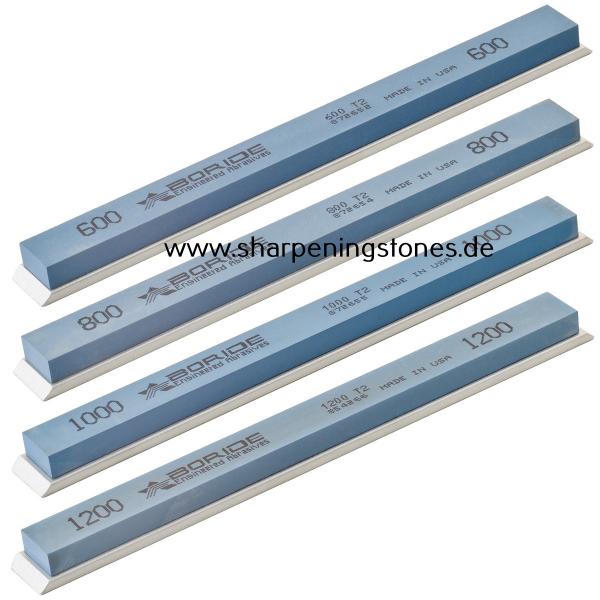 sharpeningstones.de - Boride T2 Set 600/800/1000/1200 Grit FEPA narrow